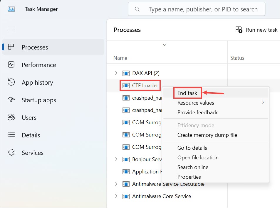 Windows 11'de CTF yükleyici nedir - Küresel Geek